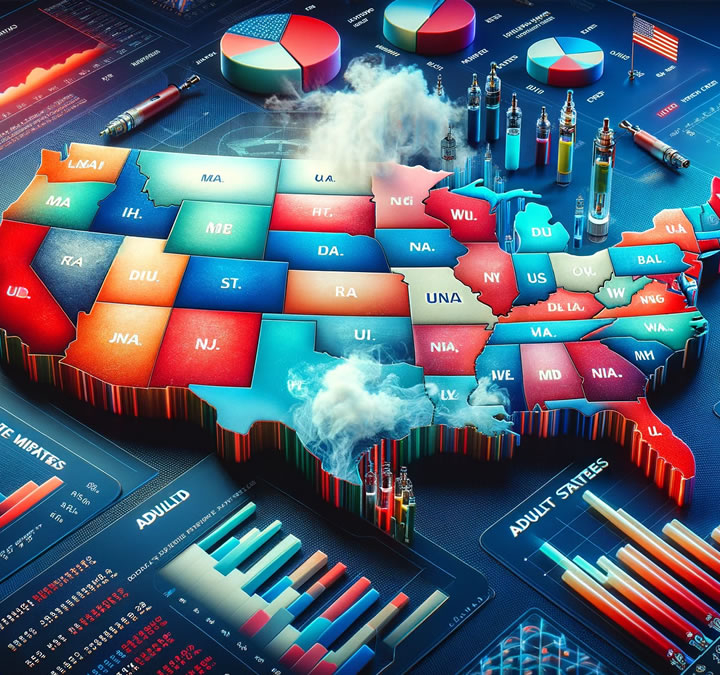 New Study Ranks US States by Adult Vaping Rates 2024