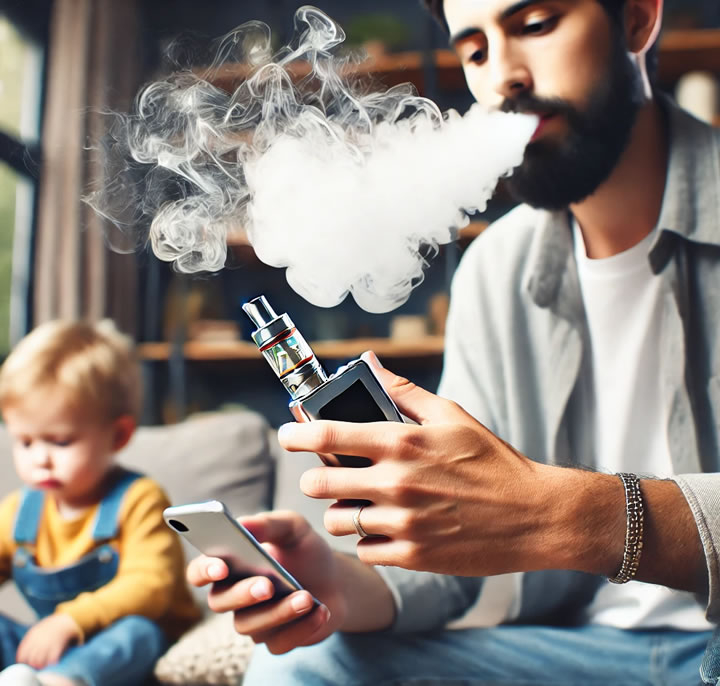 Study Reveals Vaping Around Children Exposes Them to Significantly Less ...